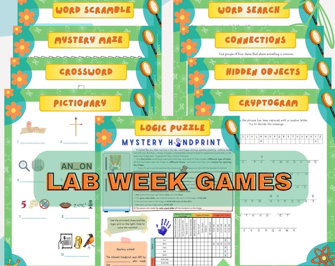 Lab Week 2025 | Logic Puzzle | Tube Scavenger Hunt - Etsy