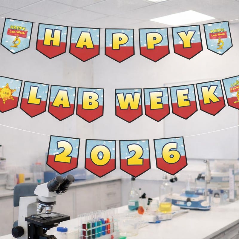 Happy Lab Week Banner - Etsy