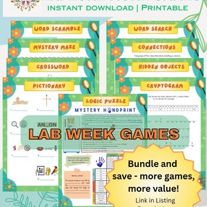 Printable Medical Lab Pictionary Game: Lab Week Activities (PDF) - Etsy