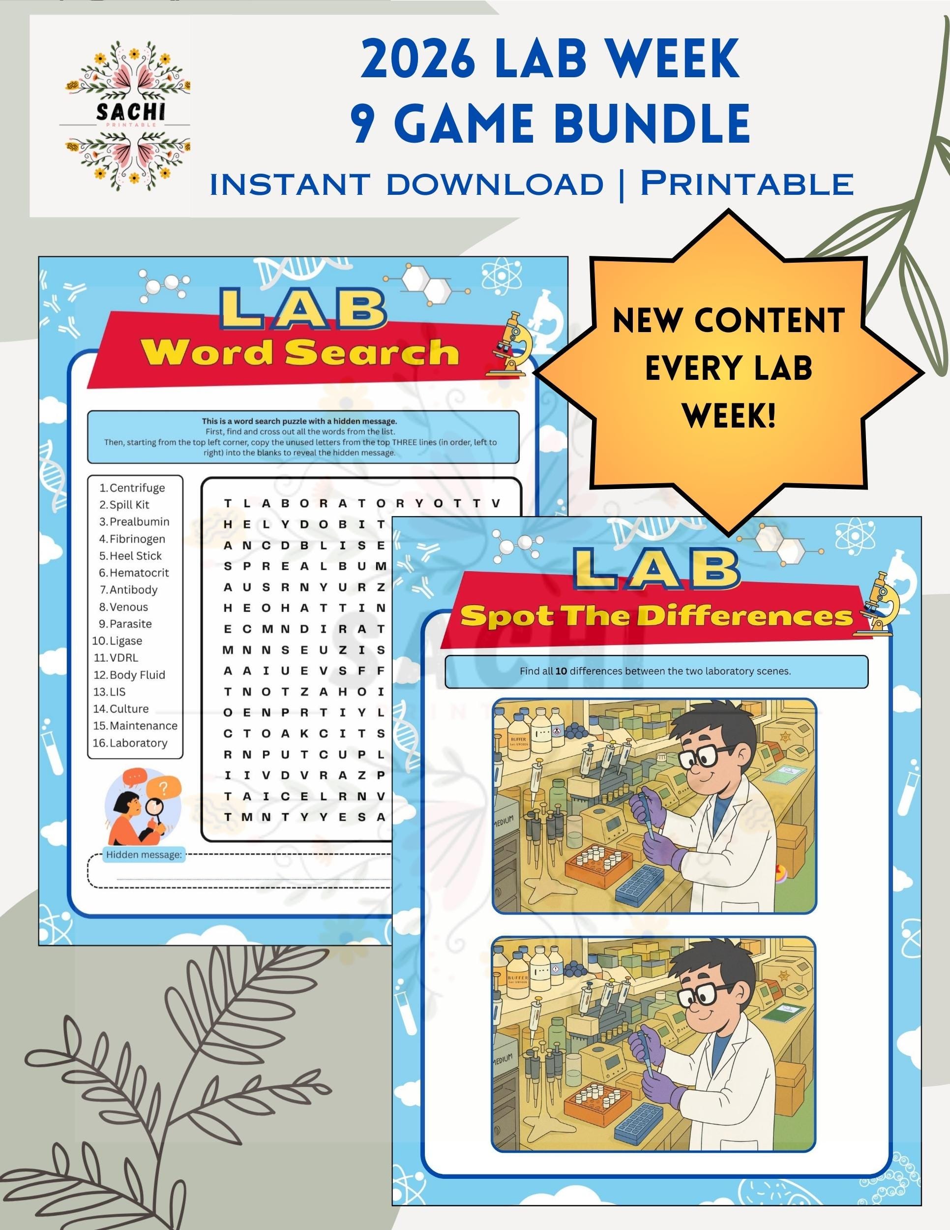 9 Lab Week Games Bundle | 2026 Lab Story | Lab Week Puzzles | Lab Week ...