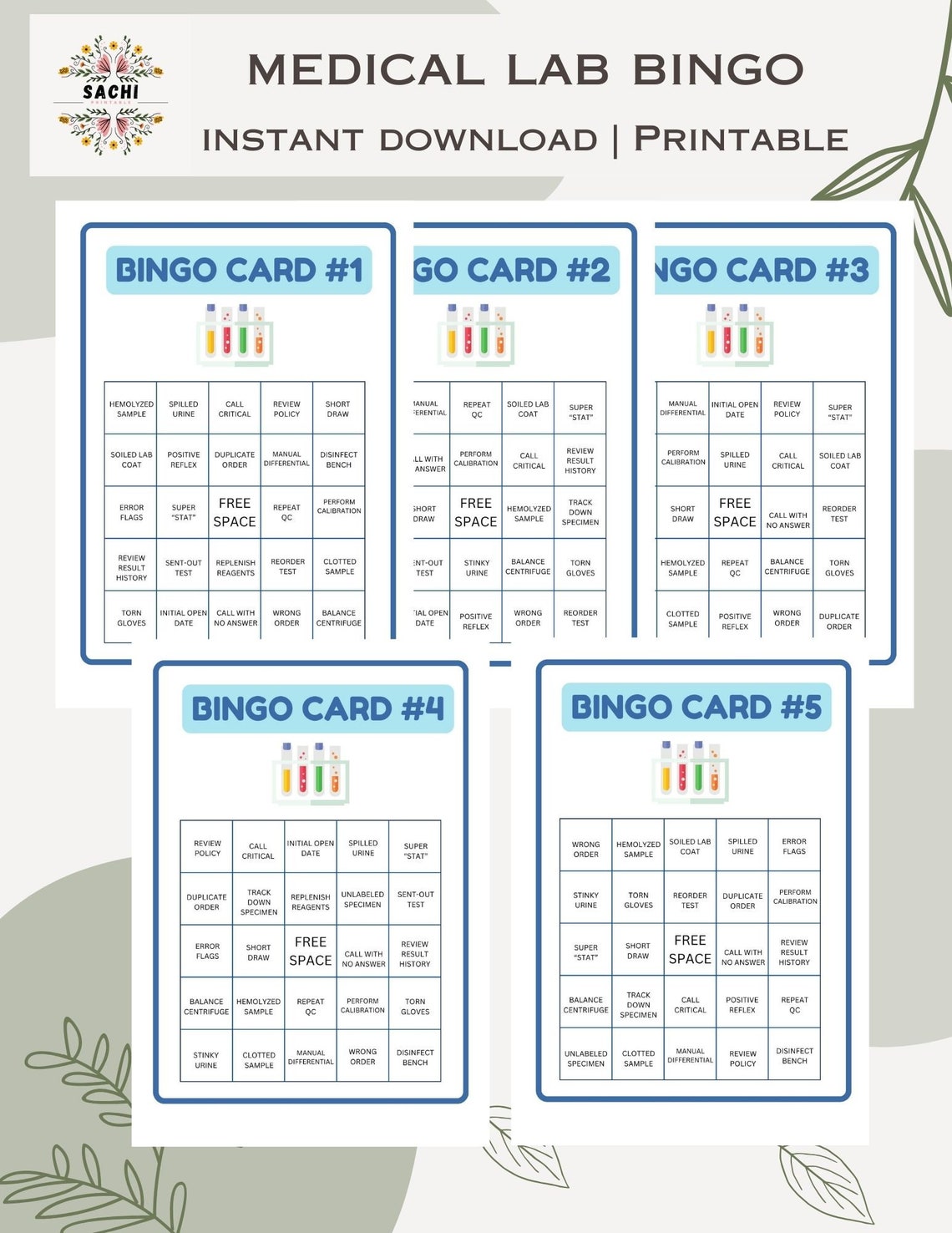 Printable Lab Week Bingo Game Medical Laboratory Games Lab Week ...