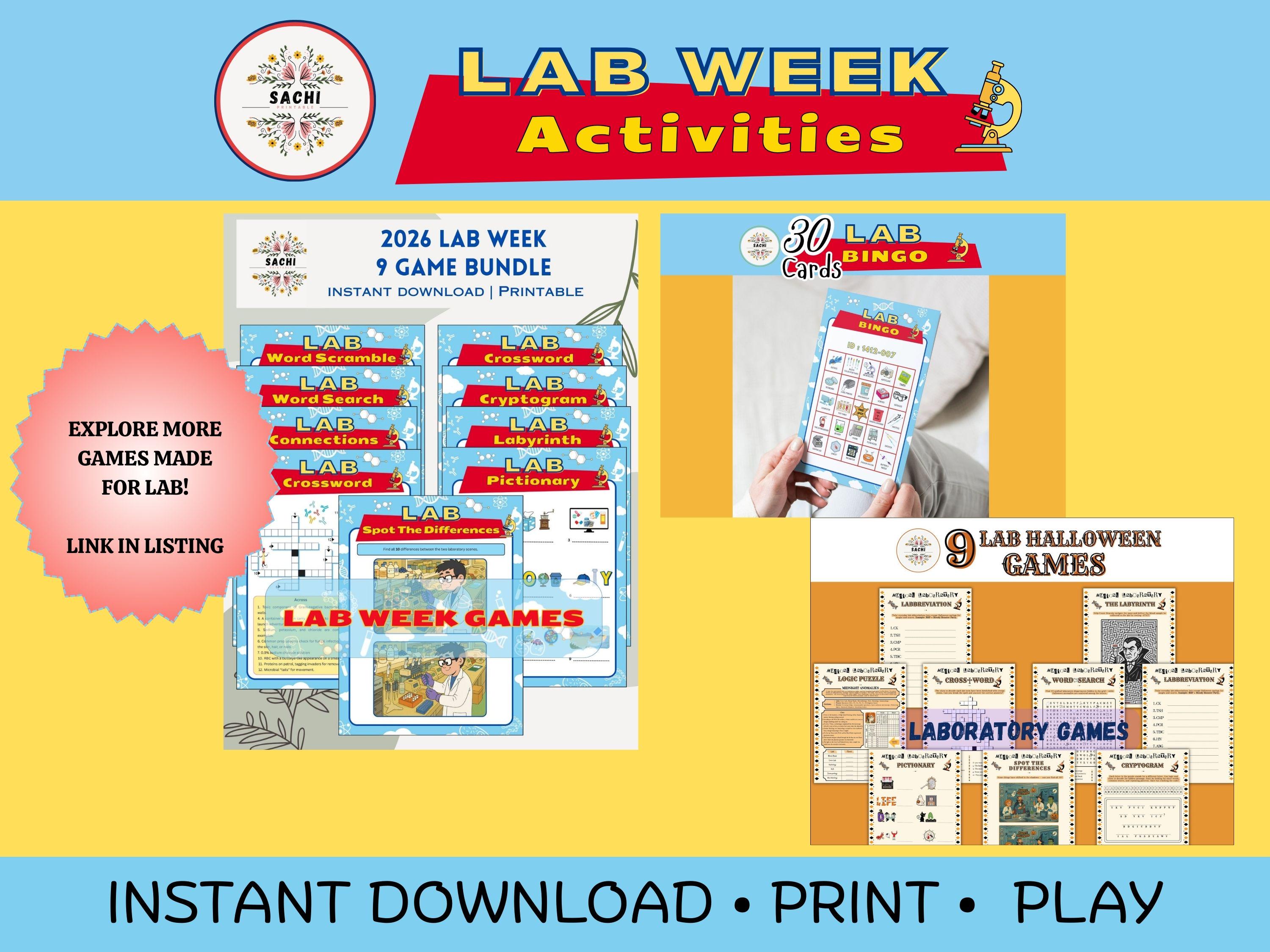 2026 Lab Week Activities Bundle – 5 Interactive Lab Games & Challenges ...