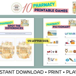Printable 10 Pharmacy Game Bundle | Pharmacy Week 2025 Puzzles | Fun ...