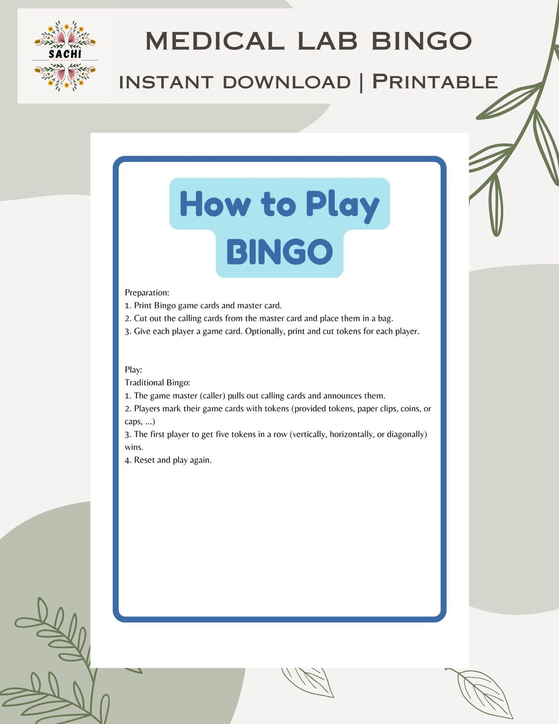 Printable Lab Week Bingo Game | 30 Bingo Cards | Medical Laboratory ...
