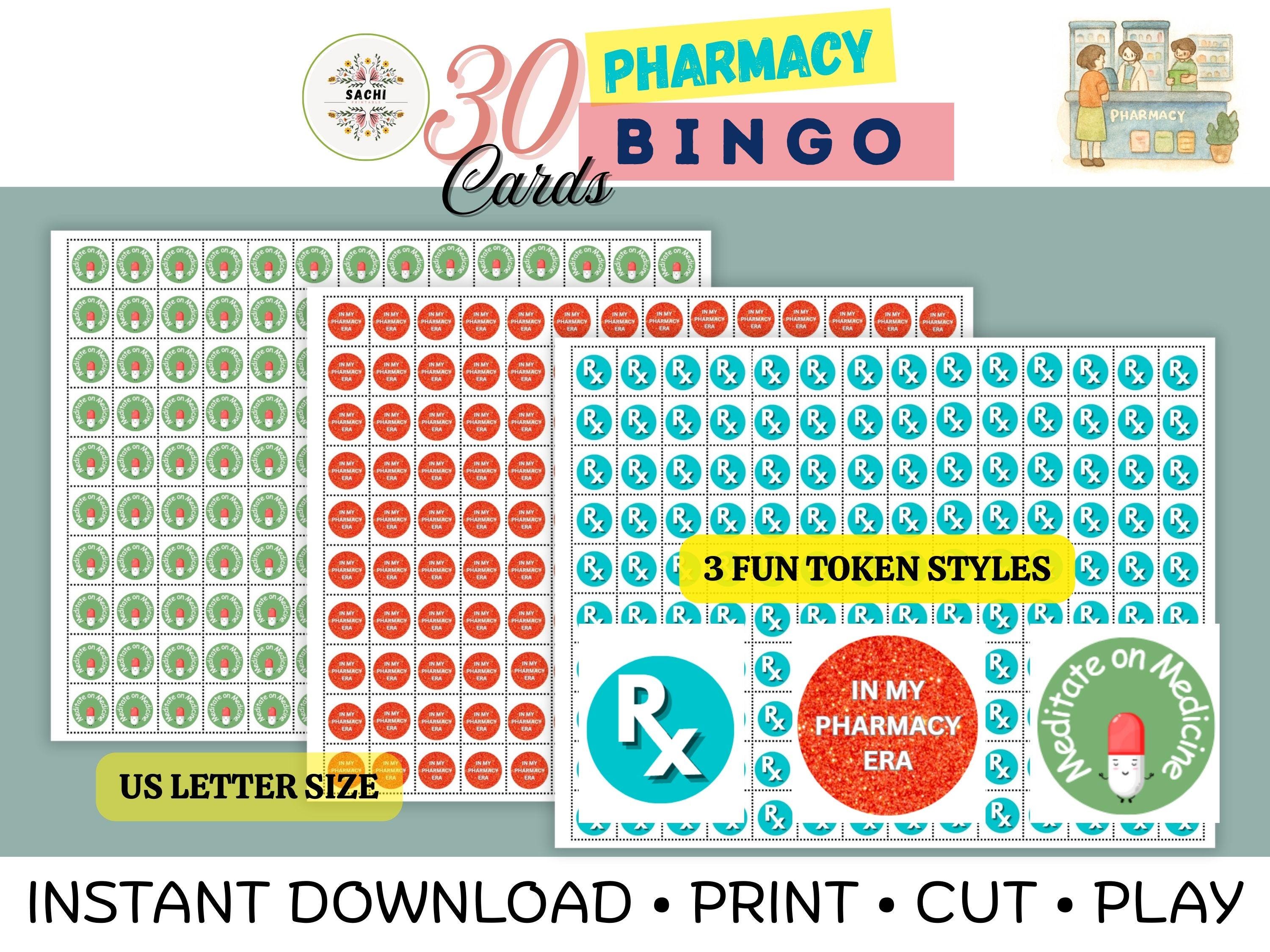 Printable 30 Pharmacy Bingo Cards | Pharmacy Week 2025 | Fun Activities ...