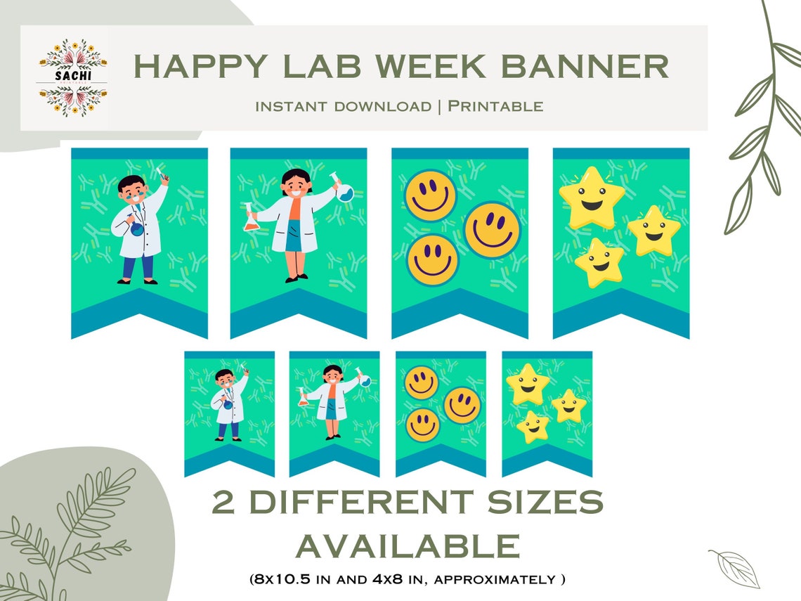Happy Lab Week Banner Printable | Lab Week 2025 | Lab Week Activities ...