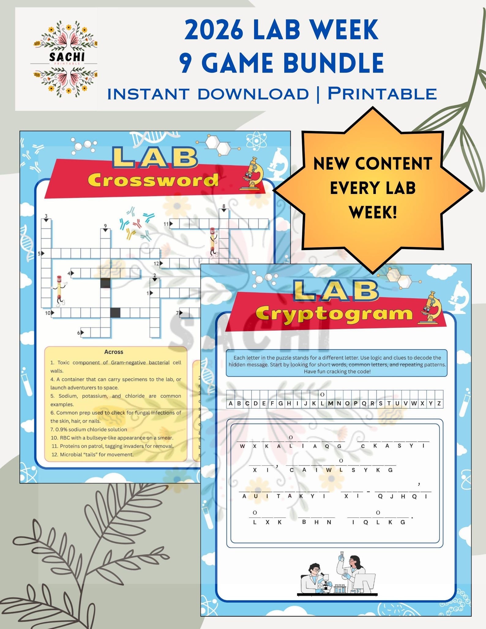 9 Lab Week Games Bundle | 2026 Lab Story | Lab Week Puzzles | Lab Week ...