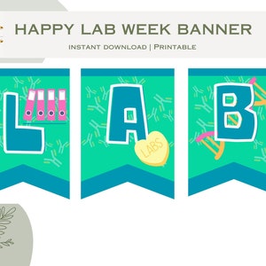 Happy Lab Week Banner Printable | Lab Week 2025 | Lab Week Activities ...