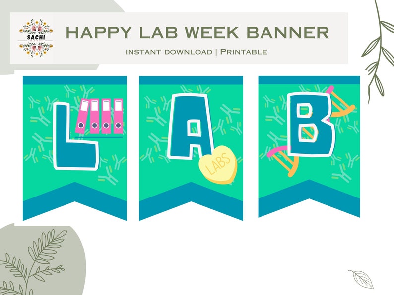 Happy Lab Week Banner Printable | Lab Week 2025 | Lab Week Activities ...