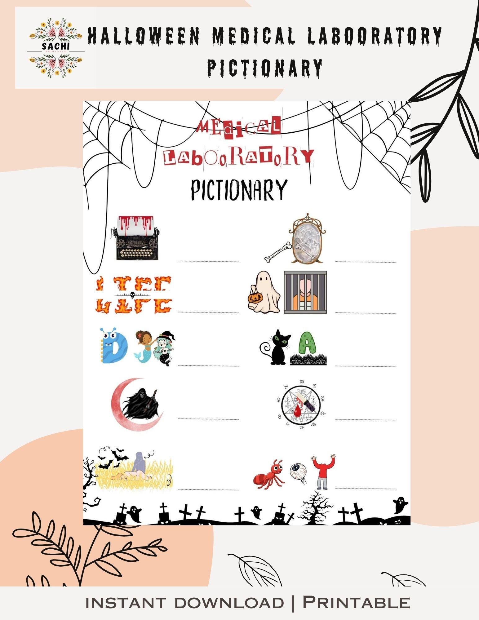 Printable Medical Laboratory Pictionary Medical Laboratory Games ...