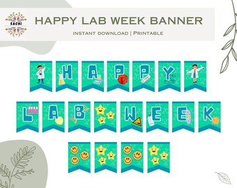 Happy Lab Week Banner Printable | Lab Week 2025 | Lab Week Activities ...
