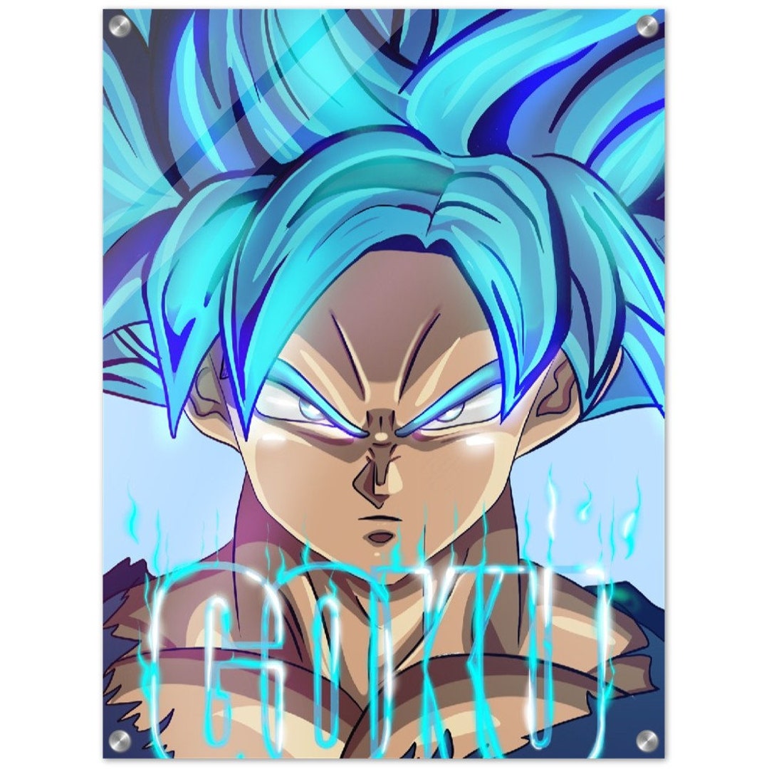 Acrylic Print Goku Dragon Ball Z Art Print Anime Anime - Etsy