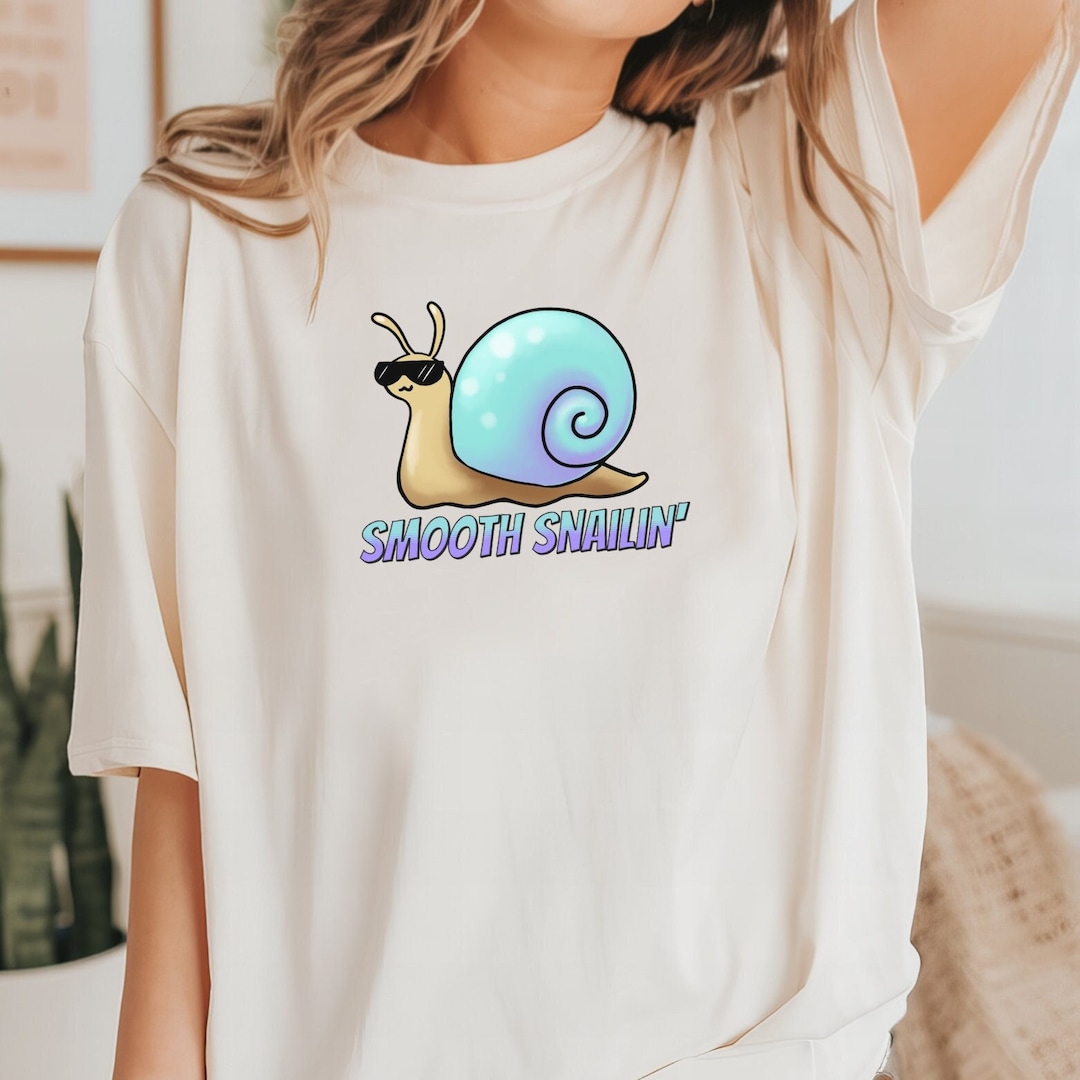 Funny Snail Shirt Smooth Sailing Destress Gift for Her Mental Health ...