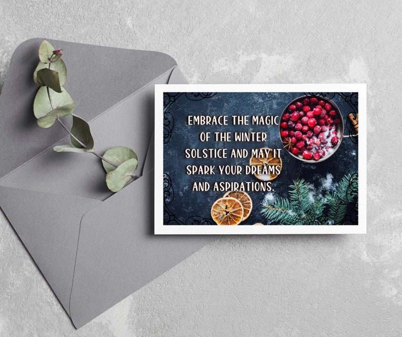 Winter Solstice Greeting Cards - 5x7 - Yule - Instant Download - PDF ...