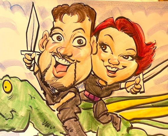 Caricatures Cartoons Friendly and Fun - Etsy