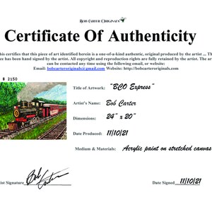 2150 'BCO Express" Hand Painted Acrylic Original on Canvas by Bob ...