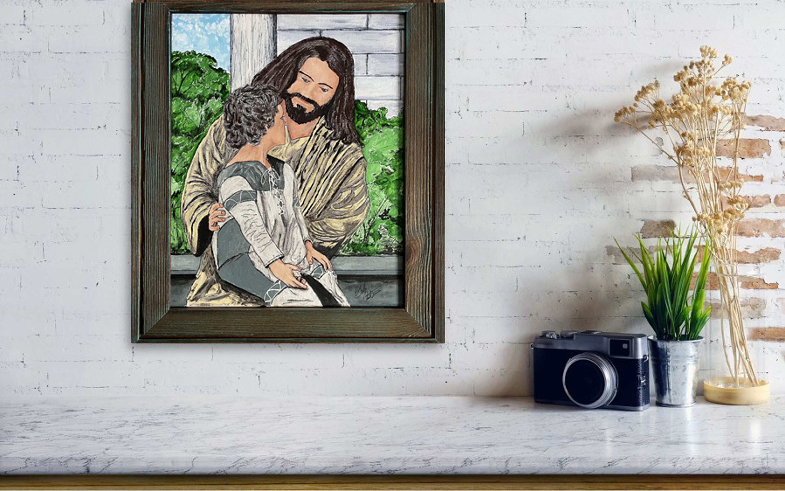 2148 "become as Children" Hand Painted Acrylic Original by Bob Carter ...