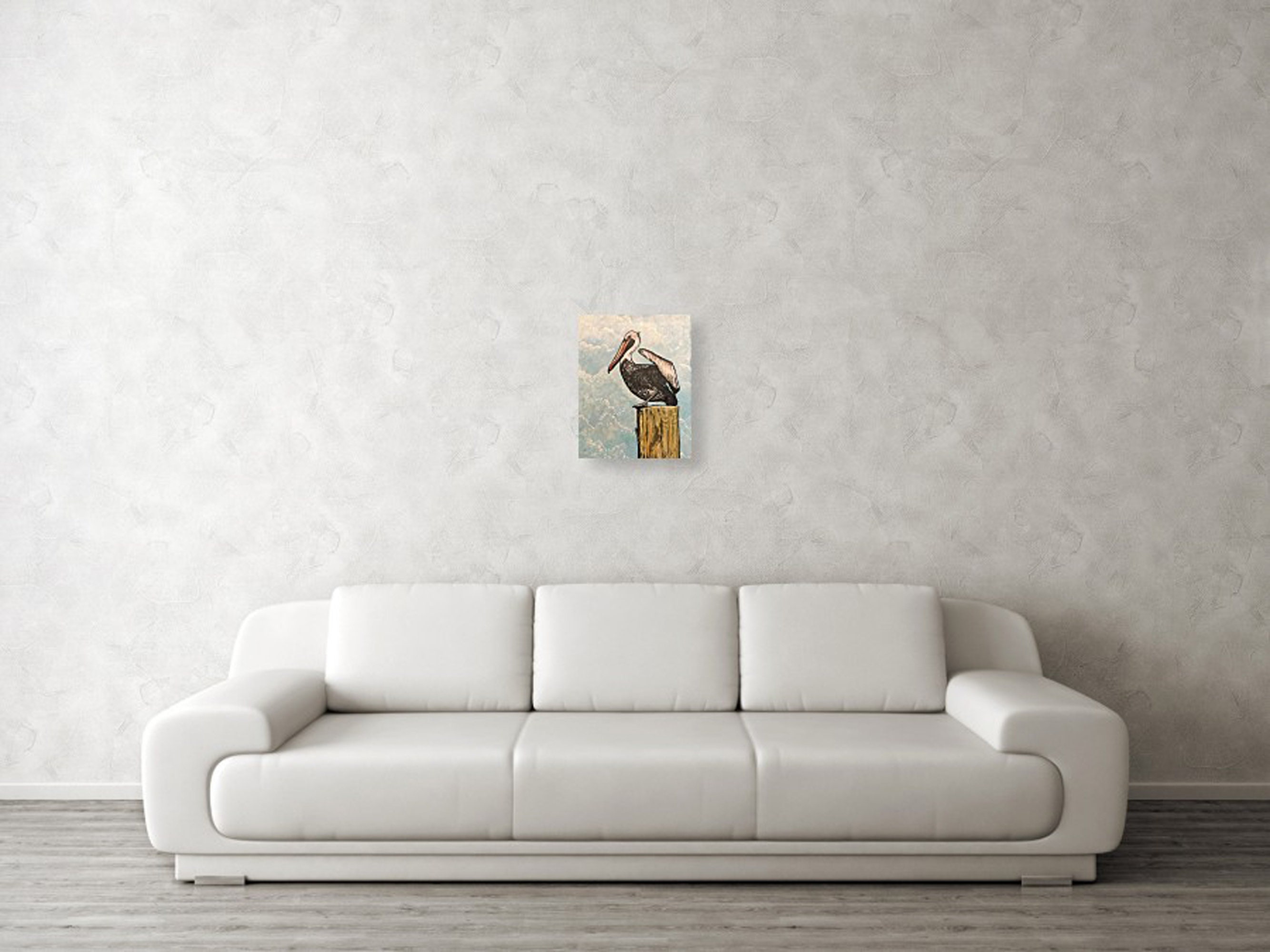 2122 "pelican Stretch" Hand Painted Acrylic Original by Bob Carter-free ...
