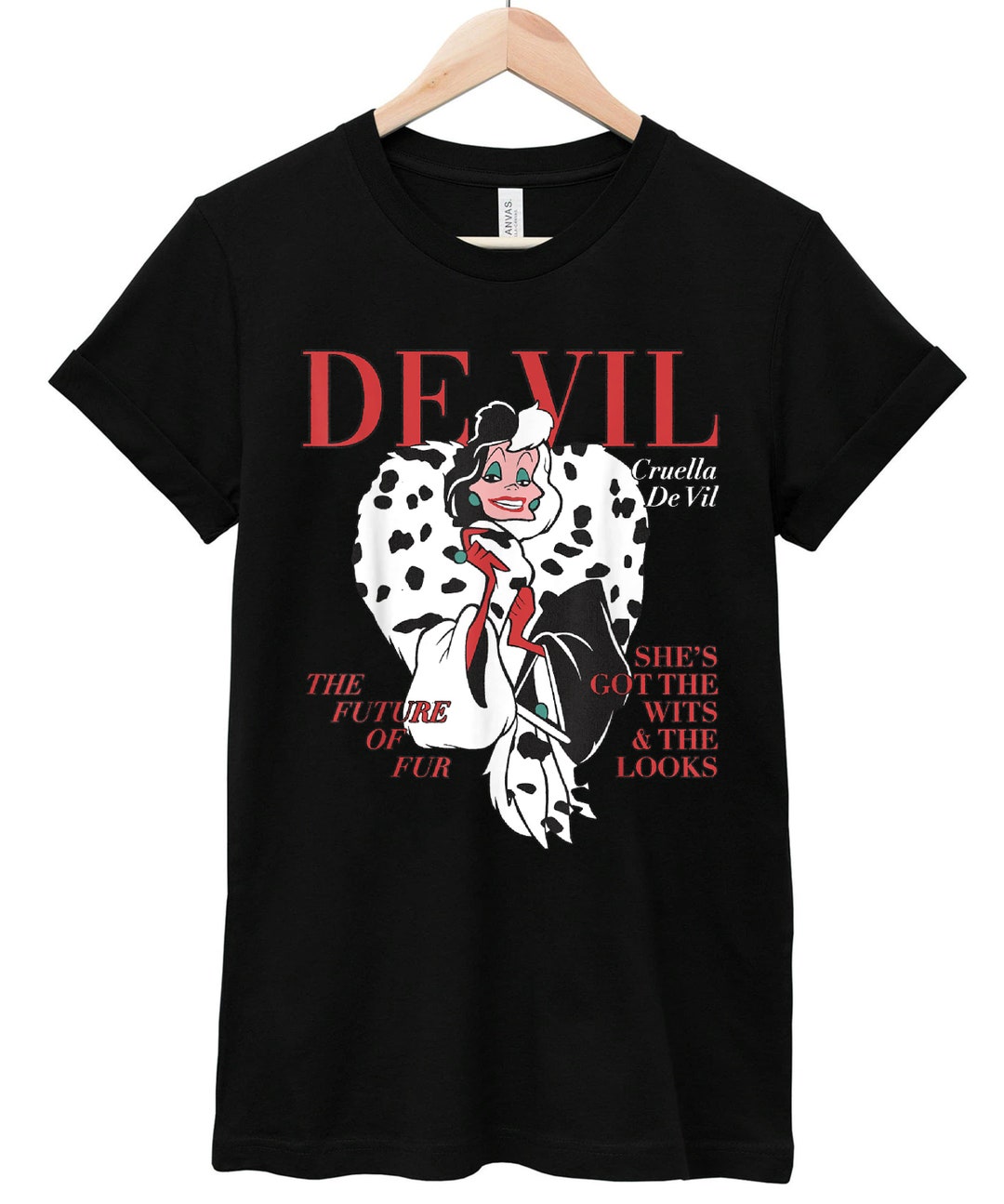 Disney Villains Cruella De Vil Magazine Cover T Shirt B083pnhkww Etsy