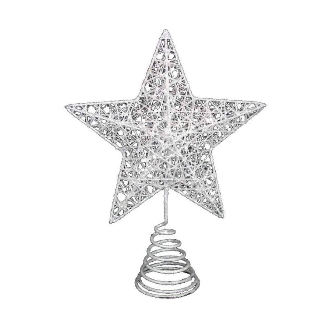 White Glittery Star Tree Topper - Etsy UK