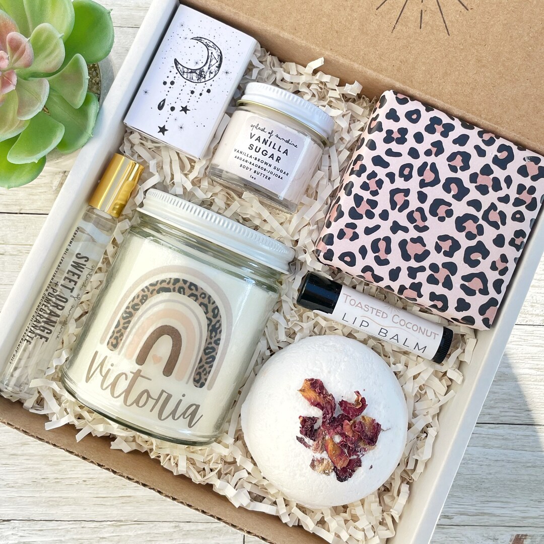 Personalized Gift Box Personalized Name Birthday Gift for Her Self Care ...