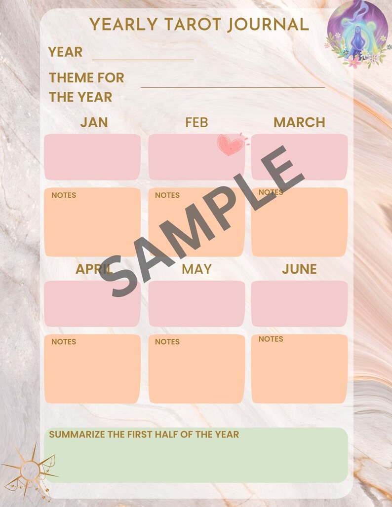 Daily Tarot Journal Template, Printable Tarot Spreads (digital Download ...