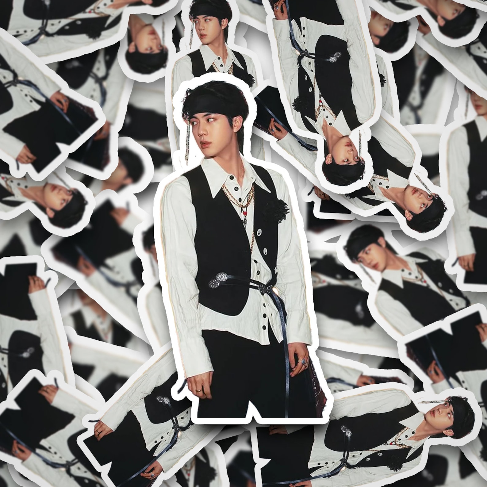 Jin Me, Myself, & Jin Sticker | Jin Pirate Sticker | Stickers | Bangtan ...