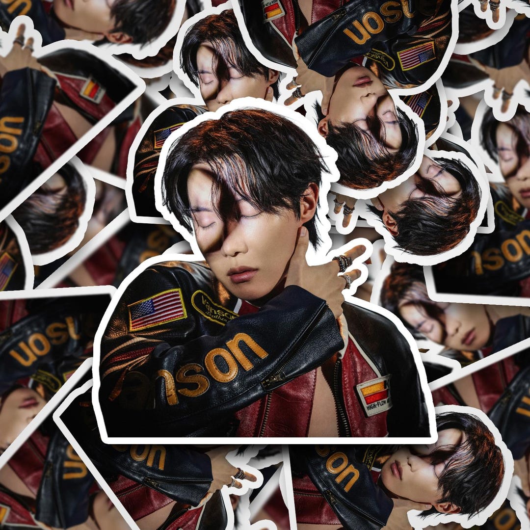 J-hope Pose Sticker | Killin It Girl Photo Sketch | J-hope Stickers ...