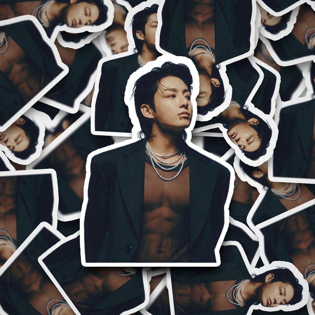BTS Jungkook Golden Shirtless Concept Photo Sticker BTS Stickers ...