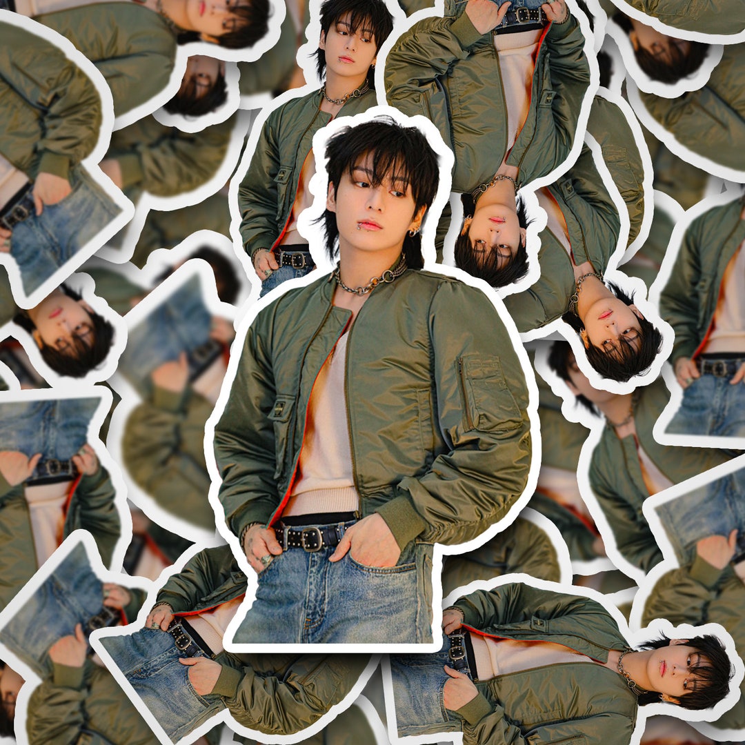 Jungkook Golden Jacket Concept Photo Sticker | Stickers | Bangtan ...