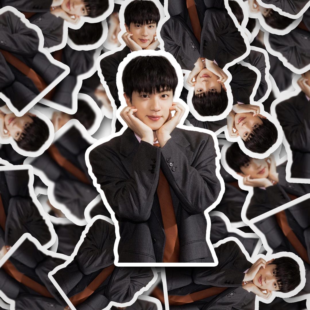 Jin Happy Cute Sticker Jin Stickers Bangtan Sticker Jin Vinyl Decal for Laptop, Tumbler, Phone ...