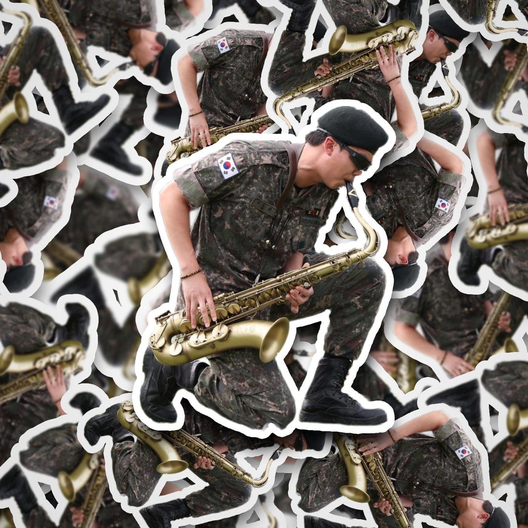 RM Military Saxophone Sticker | RM Stickers | Bangtan Sticker | Namjoon ...