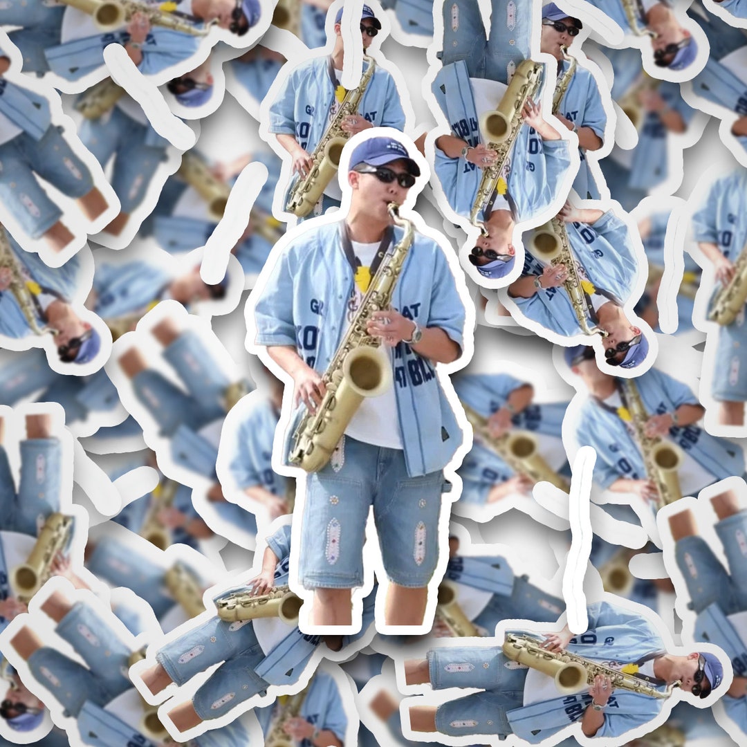 RM Saxophone Sticker | RM Stickers | Bangtan Sticker | Namjoon | Vinyl ...