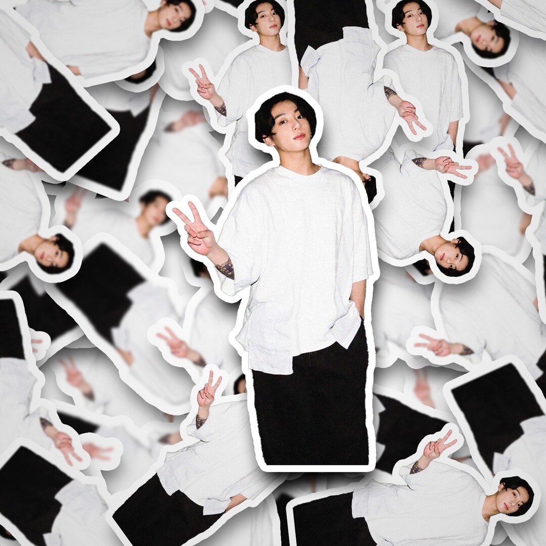 Jungkook Peace Sign Sticker | Stickers | Bangtan Sticker | Vinyl Decal ...