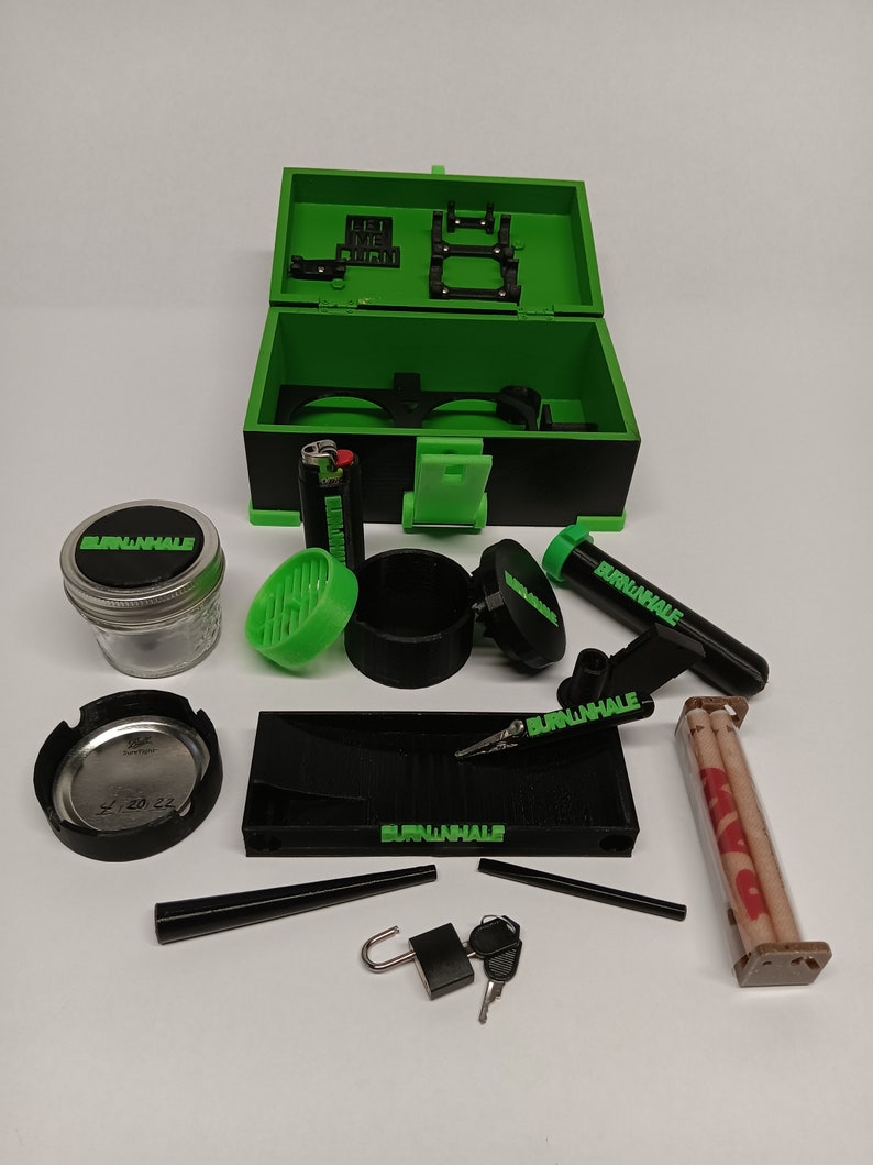 Burninhale 420 Kit, Weed Rolling Kit, Stash Kit, Stoner Kit, Tabacco Rolling Kit, Bud Rolling ...