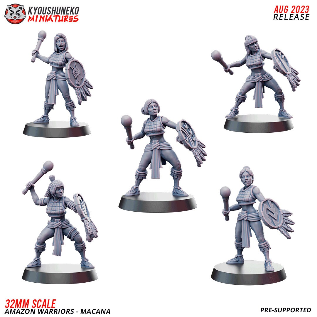 Amazon Warriors - Mecana * Empire Fantasy Miniatures Proxy Army 32mm - Etsy