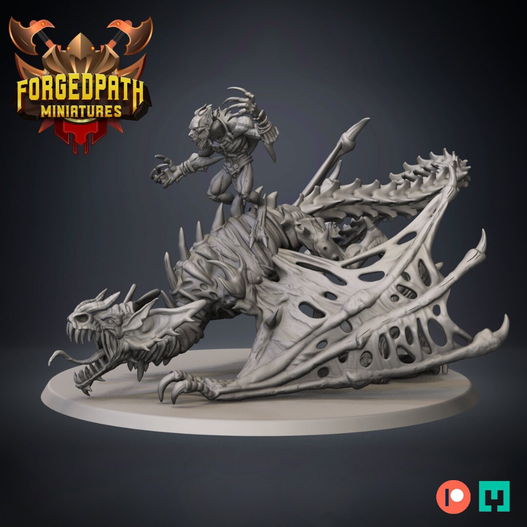 Undead Feral Wyvern Nightmare Undead Creatures Fantasy - Etsy