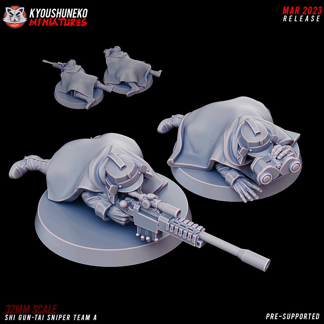Shi Gun-tai Sniper Teams * Grim Dark * Sci-fi Miniatures Proxy Army ...
