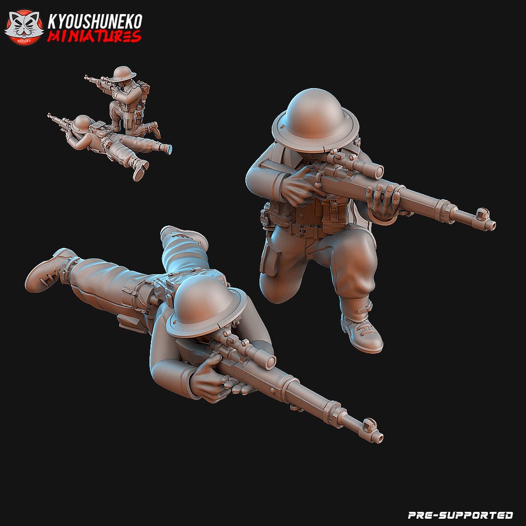 British Sniper Team Sci-fi Miniatures - Etsy