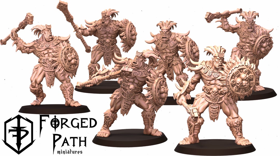 Aztec Orc 2 Spear and Shield Unit Fantasy Miniatures Proxy - Etsy