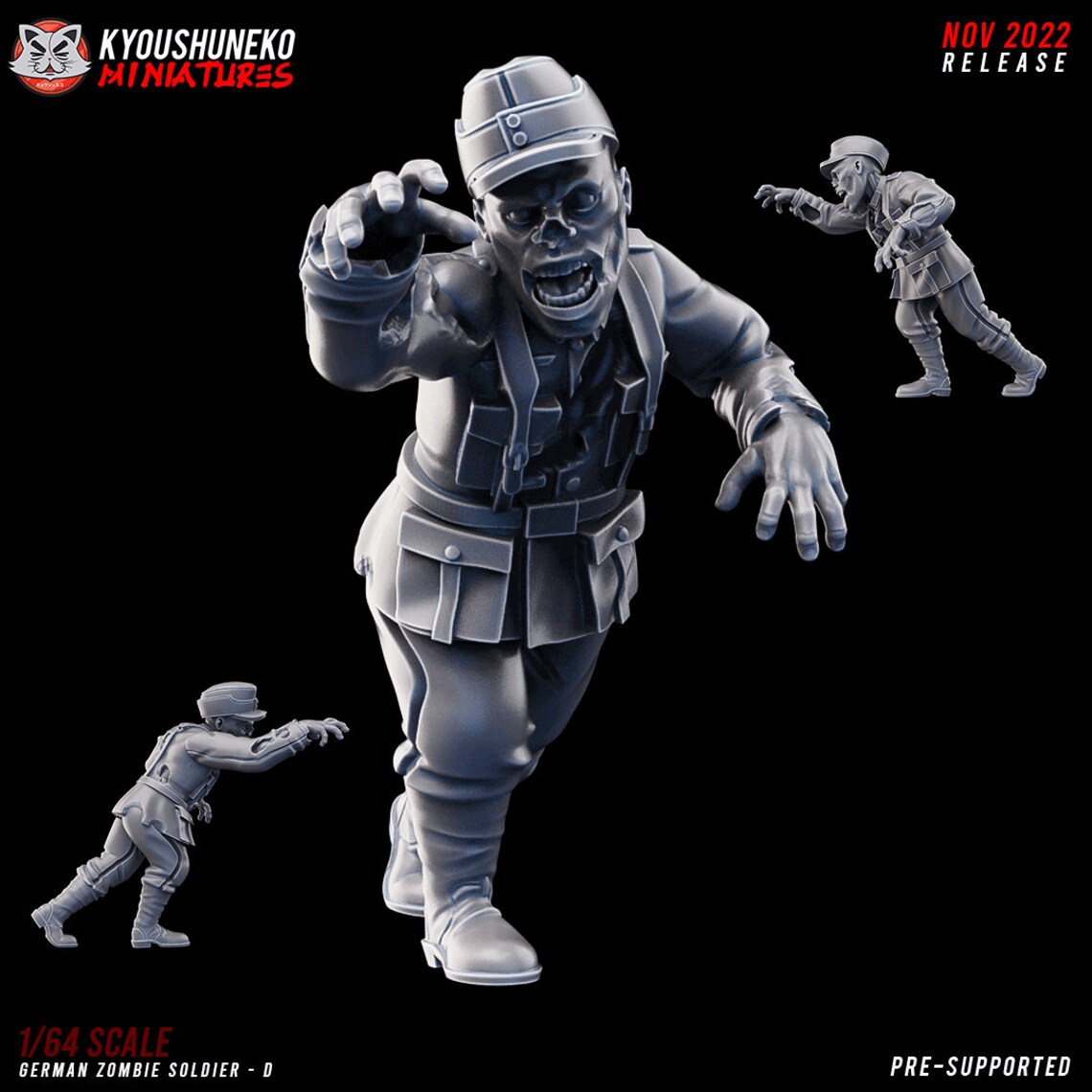 German Zombie Soldiers Unit Sci-fi Miniature Proxy Armey 32mm - Etsy