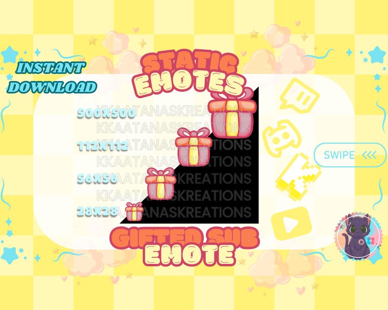 Present Gifted Sub Emote (1)- Twitch -streamer - Discord -youtube ...