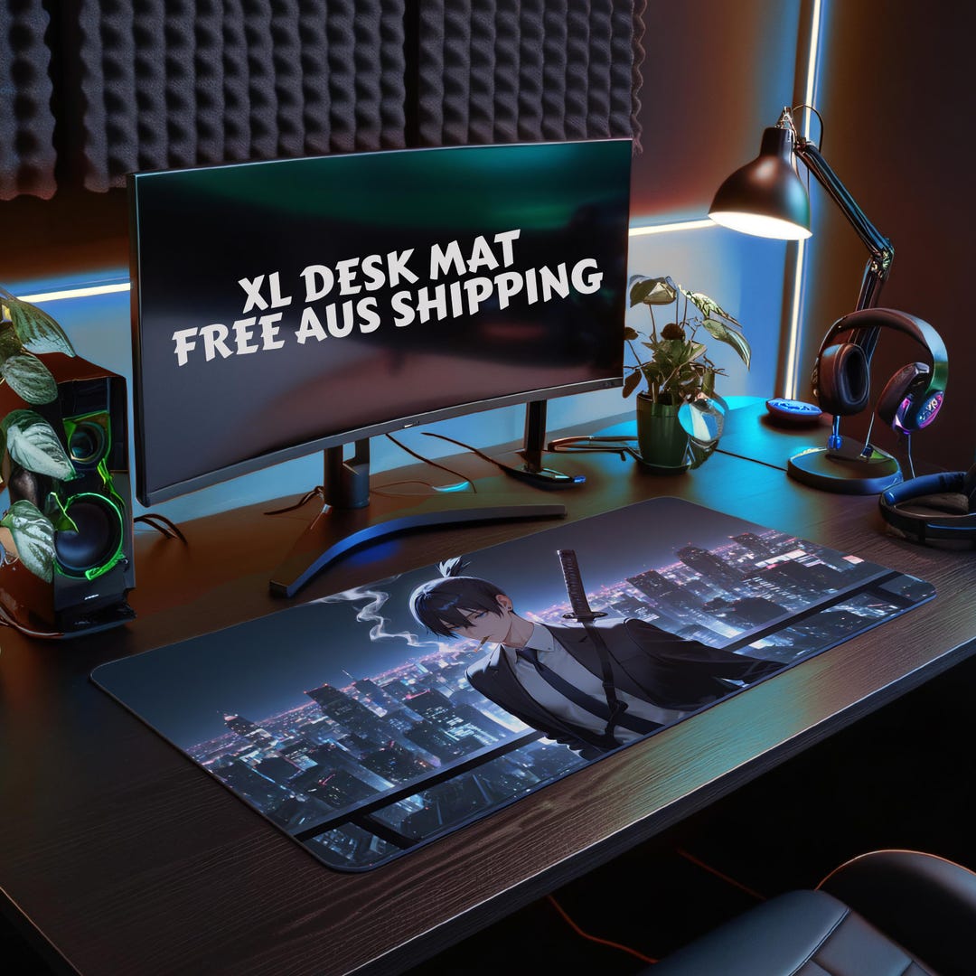 Topknot Deskmat I XL Anime Mouse Pad (900x400mm 4mm Thickness) - Etsy