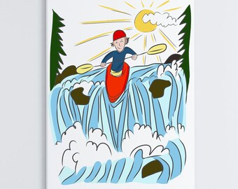 Canoe Popup Card - Etsy