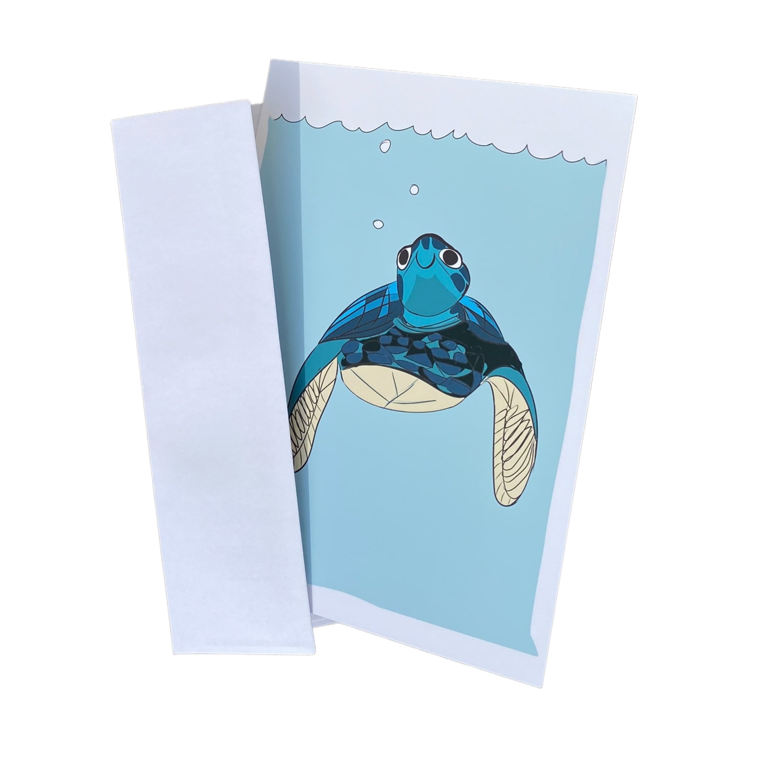 Sea Turtle Card Turtle Card Sea Creature Card Ocean Card - Etsy
