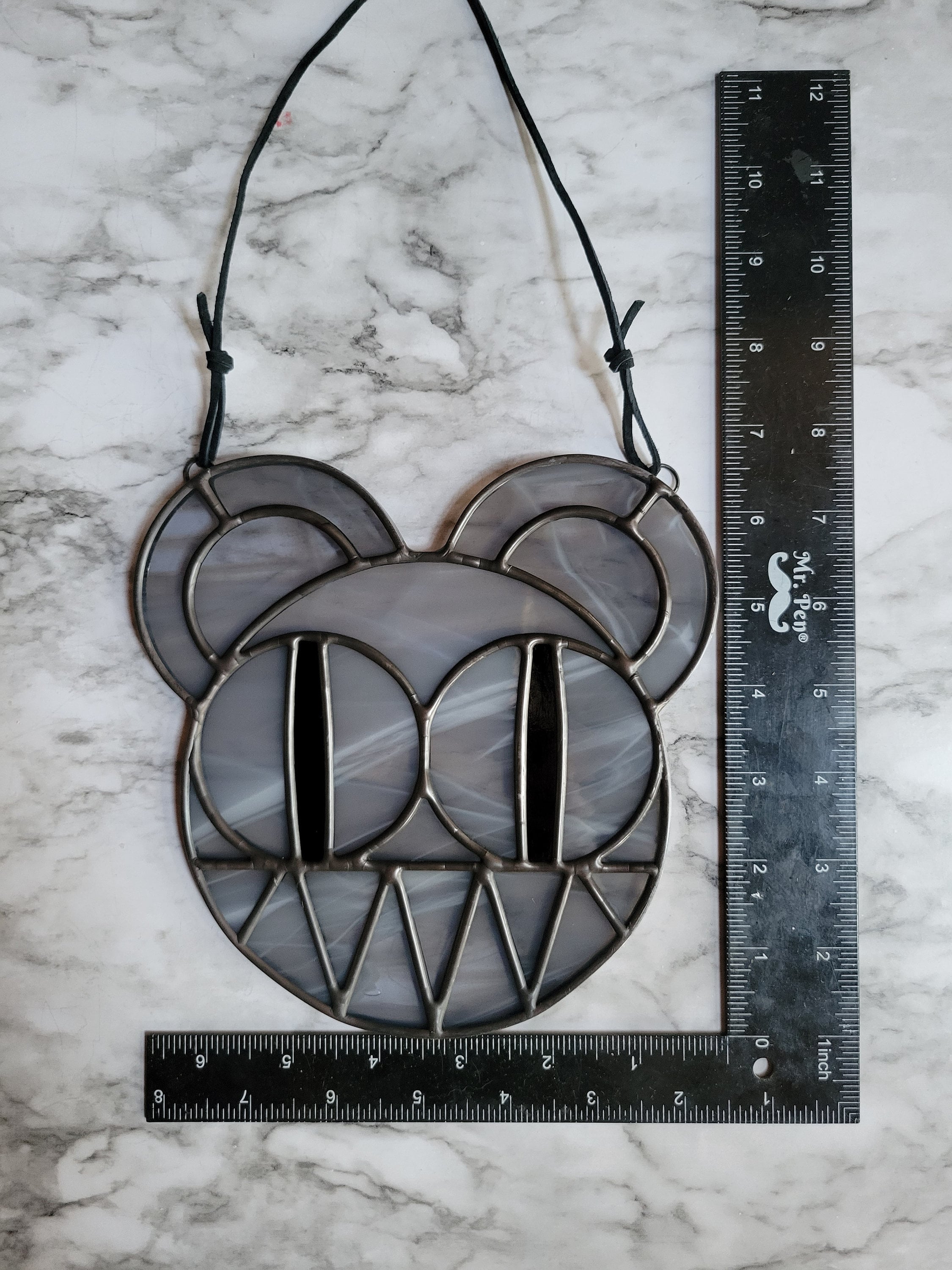 Radiohead Modified Bear, Kid A, Stained Glass, Suncatcher, Glass Art ...