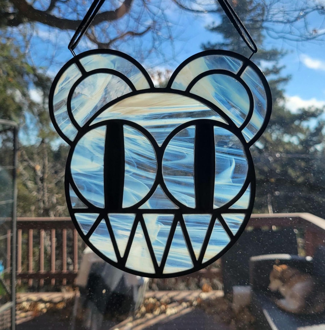 Radiohead Modified Bear, Kid A, Stained Glass, Suncatcher, Glass Art ...