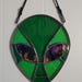 Stained Glass Alien Head, Suncatcher, UFO, Sci-fi, Cosmic Art ...