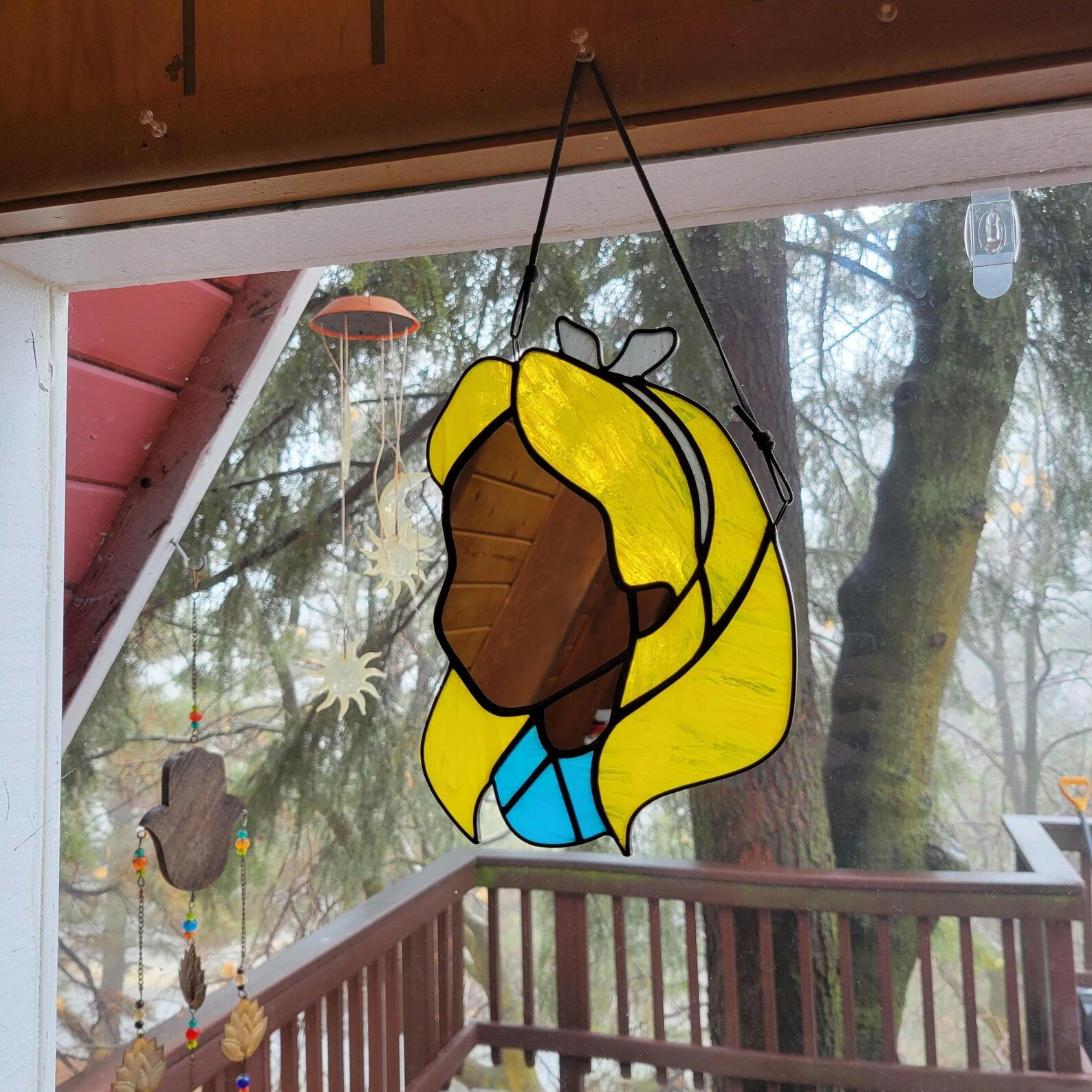 Alice Silhouette Stained Glass Mirror, Alice in Wonderland, Fairy Tale ...