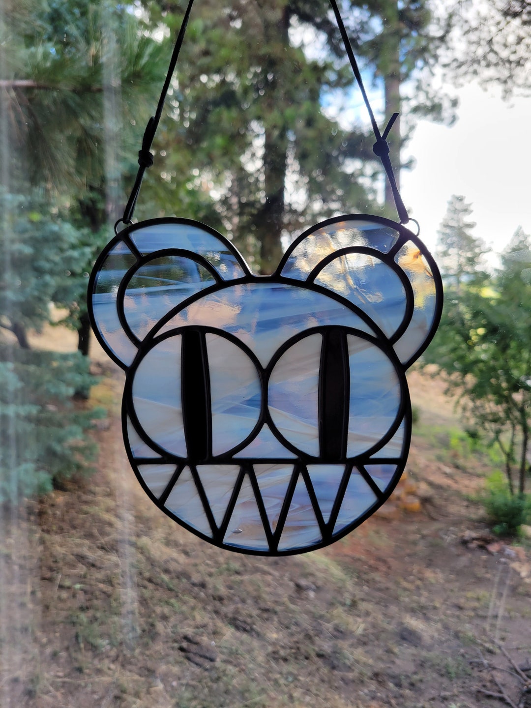 Radiohead Modified Bear, Kid A, Stained Glass, Suncatcher, Glass Art ...